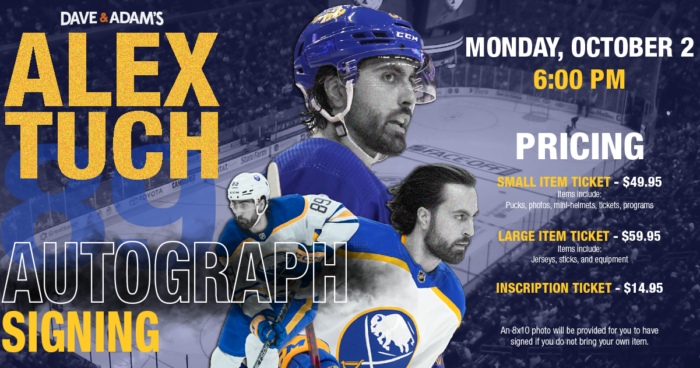 Alex Tuch Autograph Signing – Dave and Adam's Store
