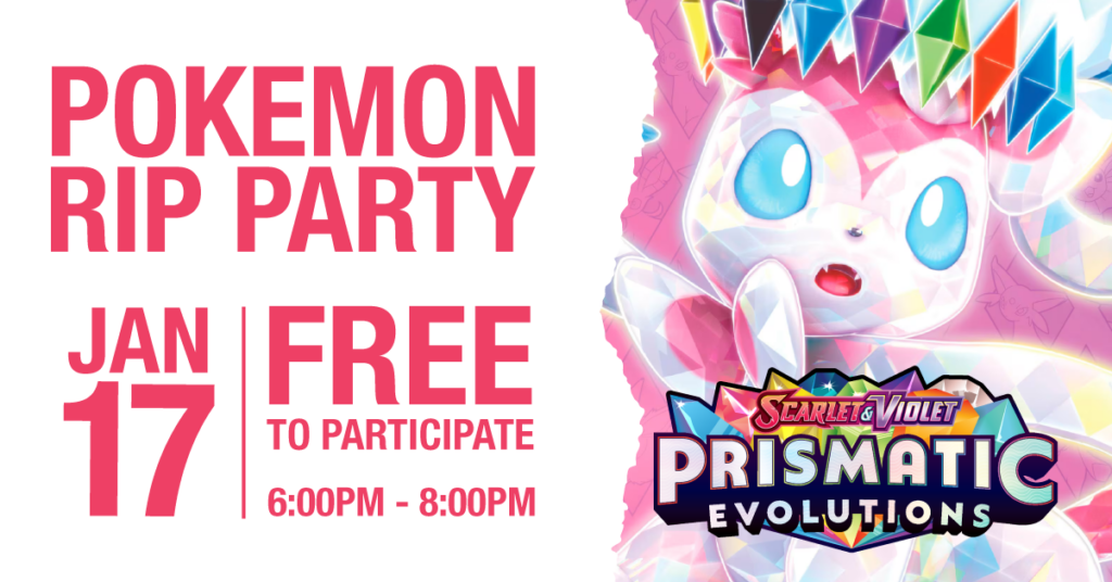 Pokémon Prismatic Evolutions Rip Party – Dave and Adam's Store